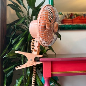 Vintage Pink Fan | 6 Inch Tozai Deluxe Personal Fan Model KH-06C1 ...