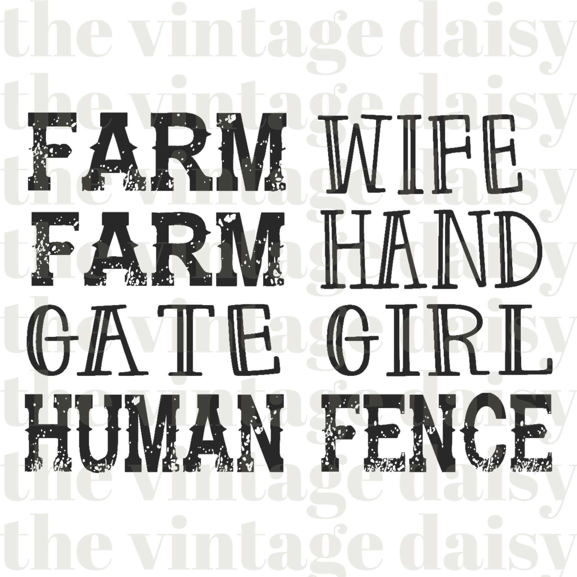 Farm Wife | Farm Hand | Digital Download | PNG File - Etsy