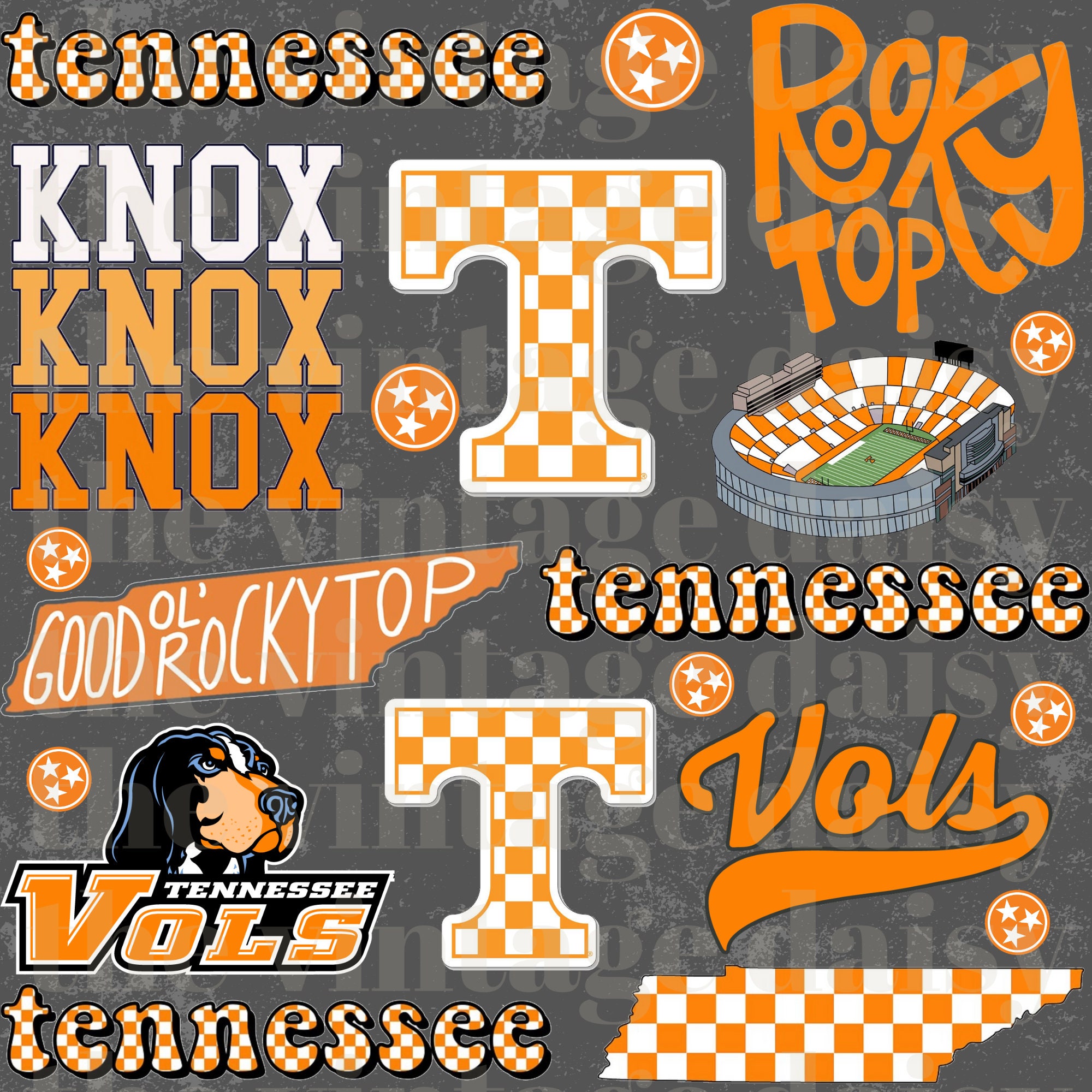 Tennessee Vols | Seamless Pattern | PNG File - Etsy