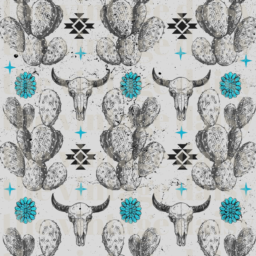 Western Seamless Pattern Seamless Pattern Digital Download PNG File - Etsy