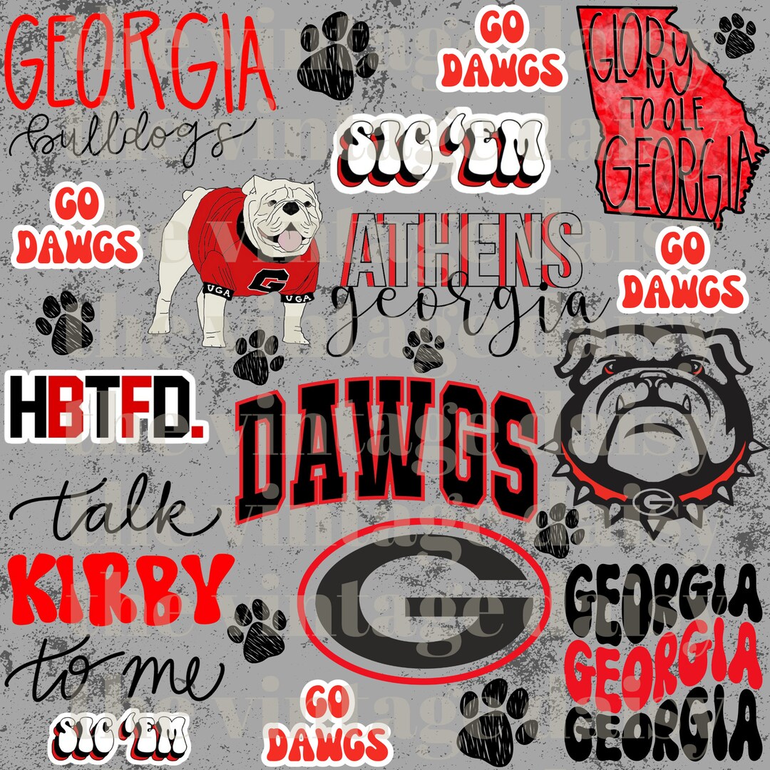 Georgia Bulldogs Seamless Pattern PNG File - Etsy