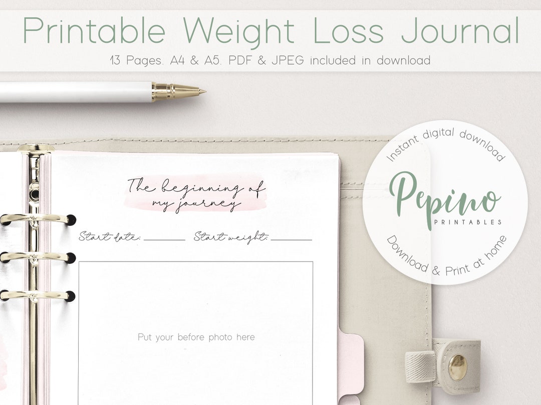 Printable Weight Loss Journal - Etsy