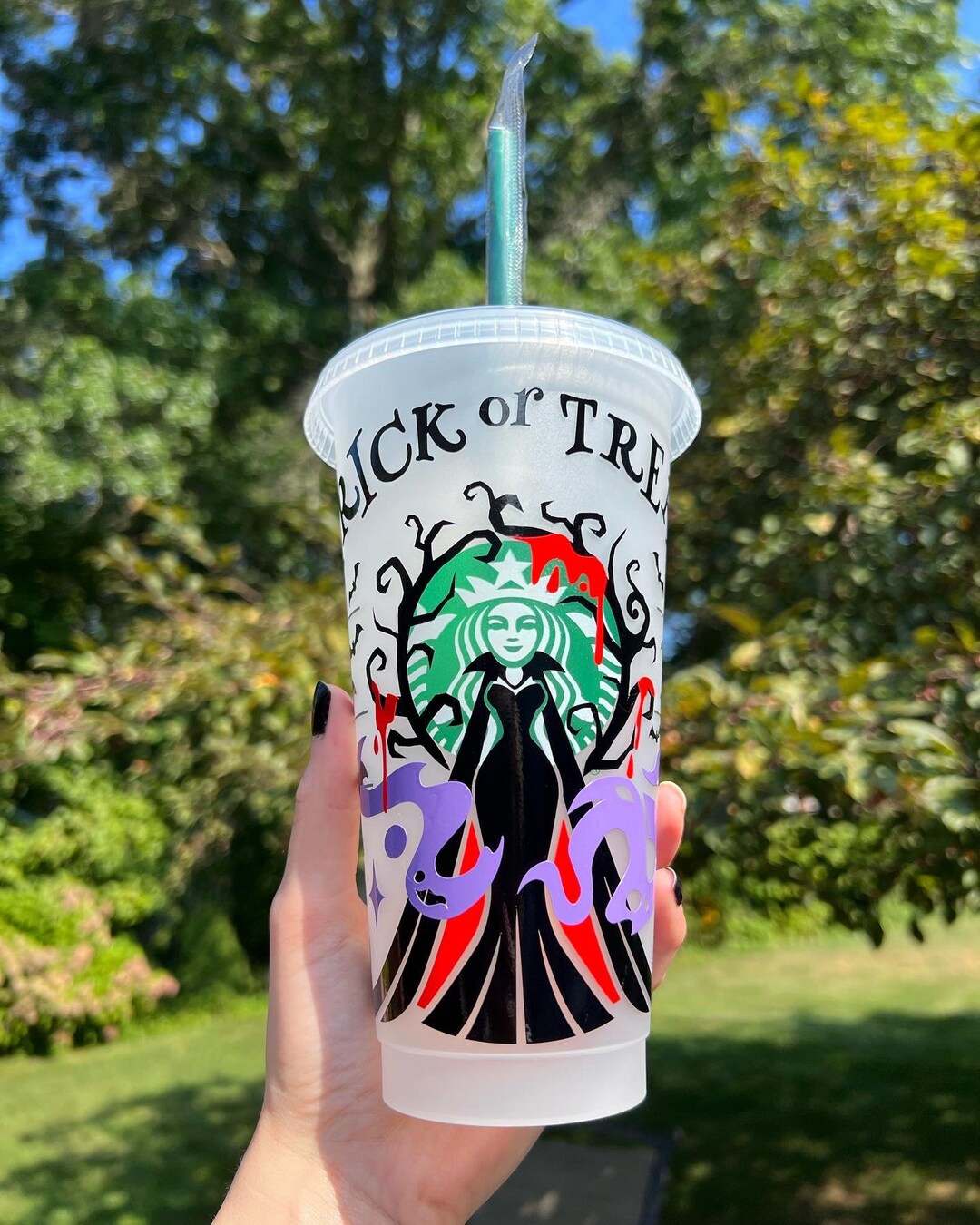 Vampire Queen Starbucks Cold Cup 24 Oz Iced Coffee Cup - Etsy