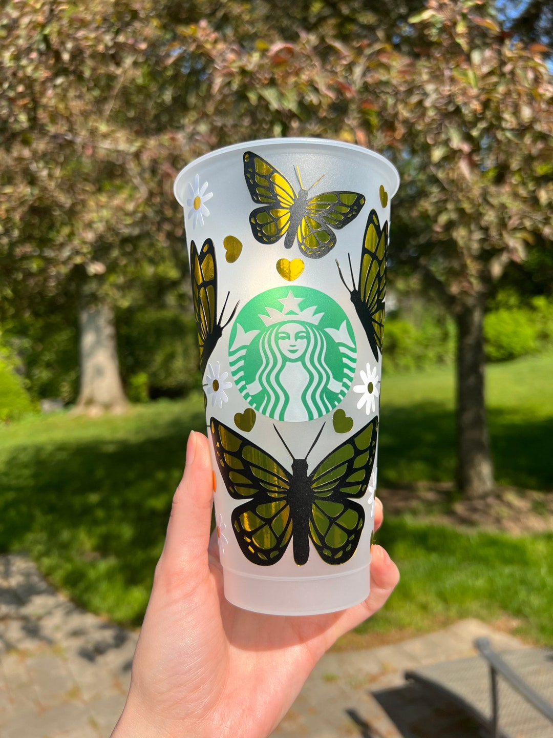 Butterfly Cold Cup| Metallic Butterfly| 24OZ - Etsy