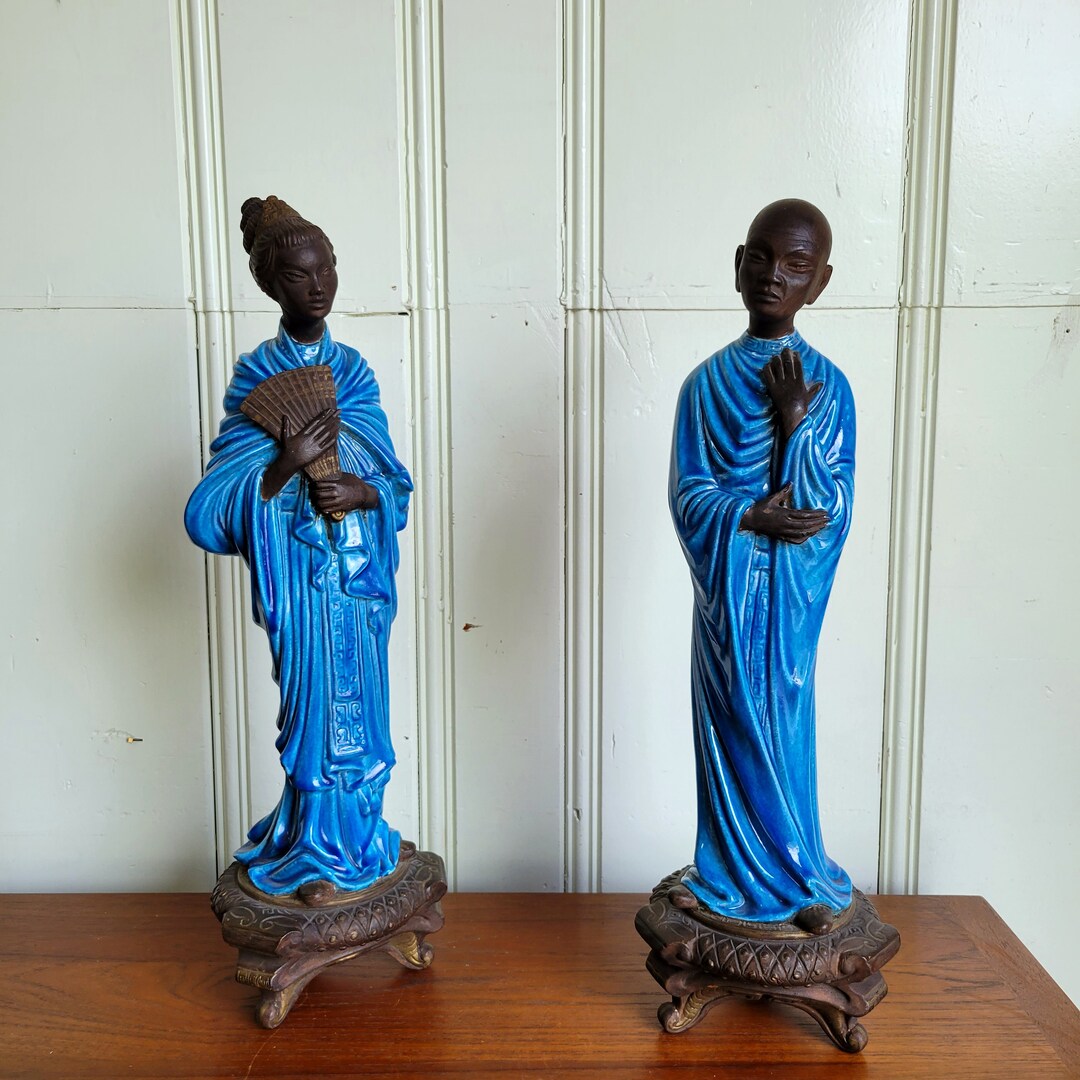 Ugo Zaccagnini Asian Figurine Italian Pottery Sculpture - Etsy