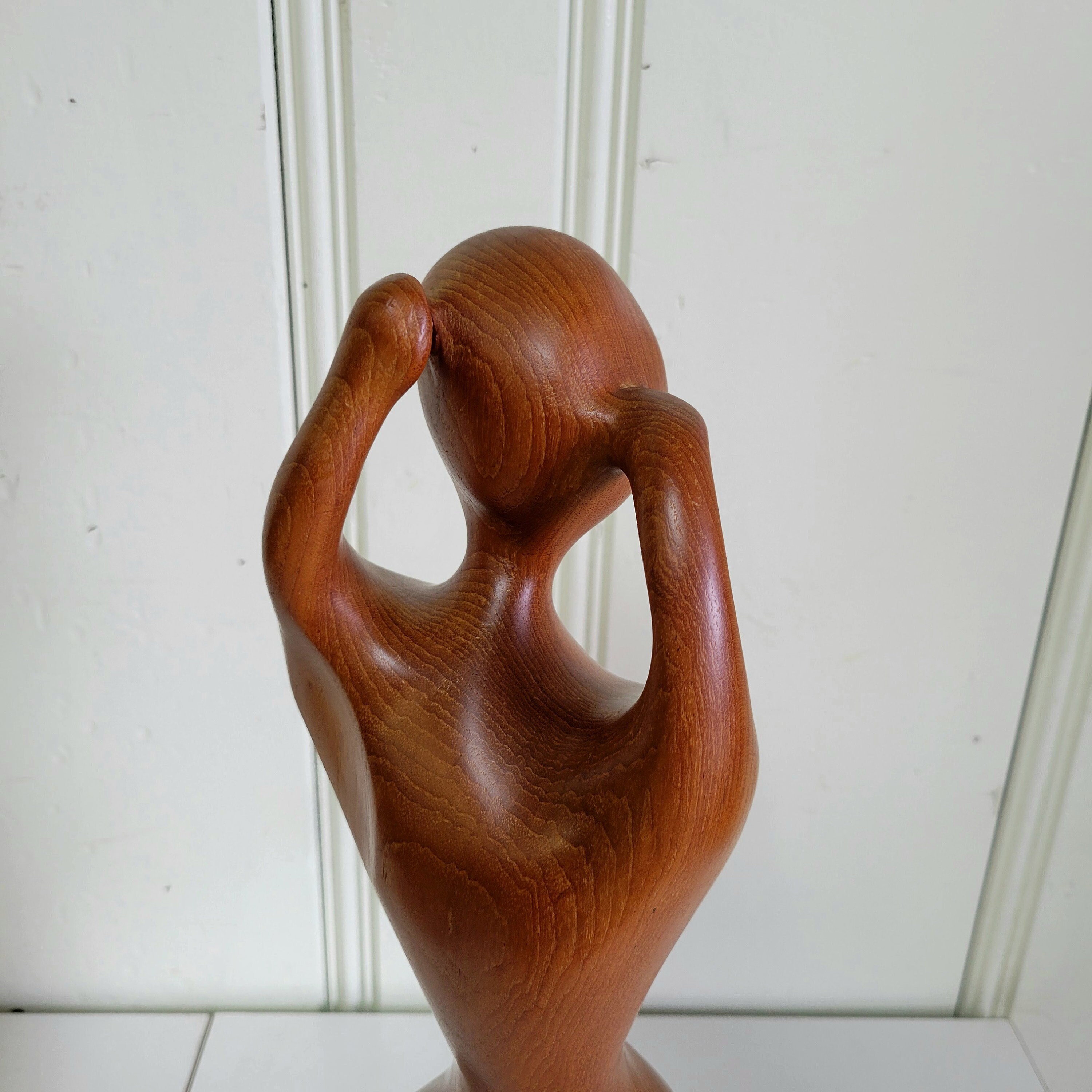 Eastern European Abstract Female Teak Carving Nude Sculpture - Etsy