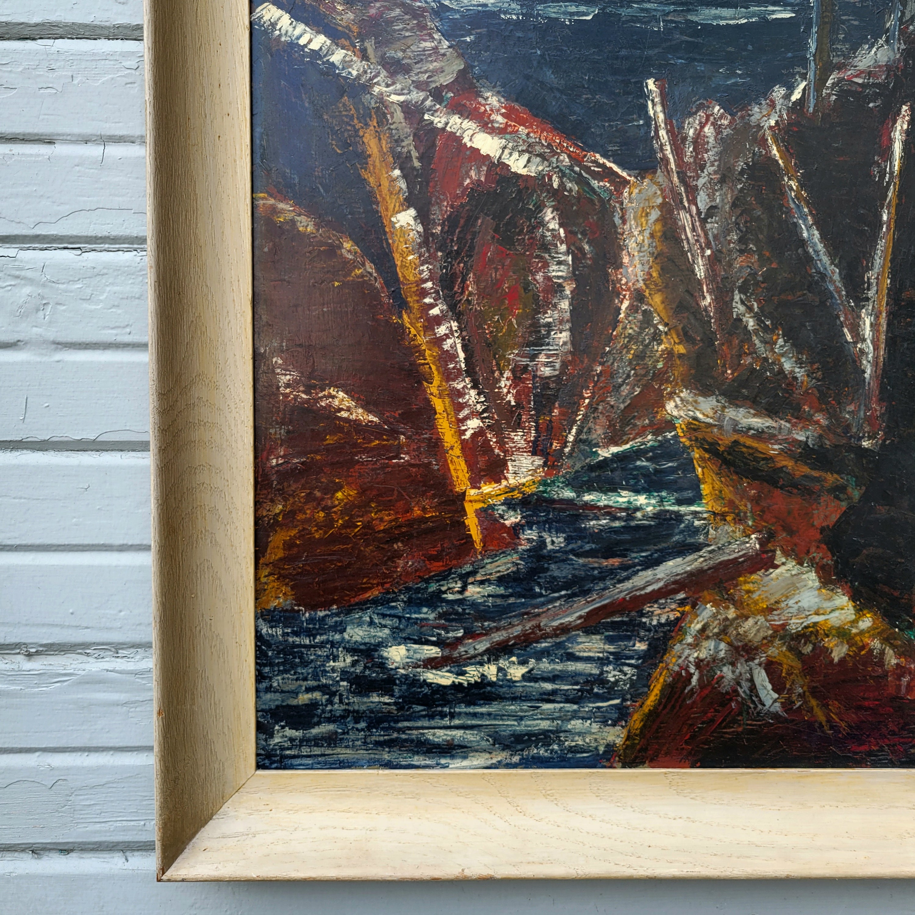 1950s Don Berry Abstract Expressionist Encaustic River Painting - Etsy