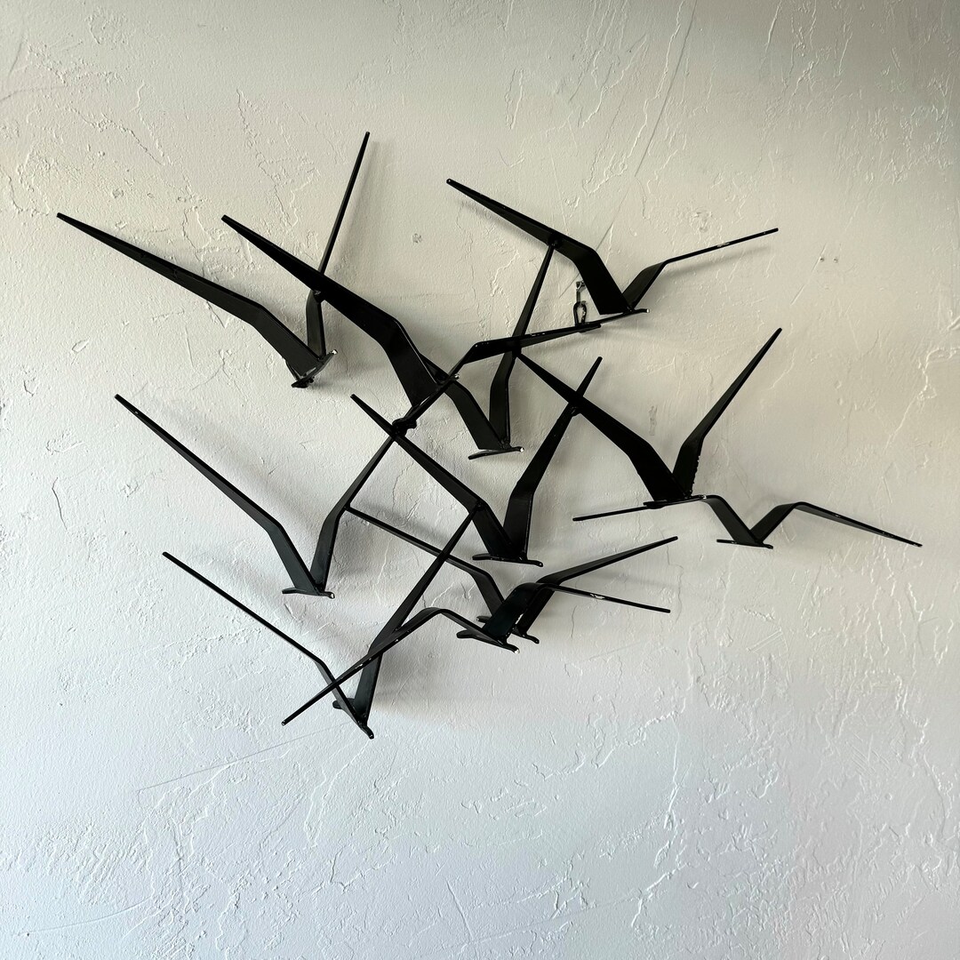 Curtis Jere Birds in Flight Metal Wall Sculpture - Etsy UK