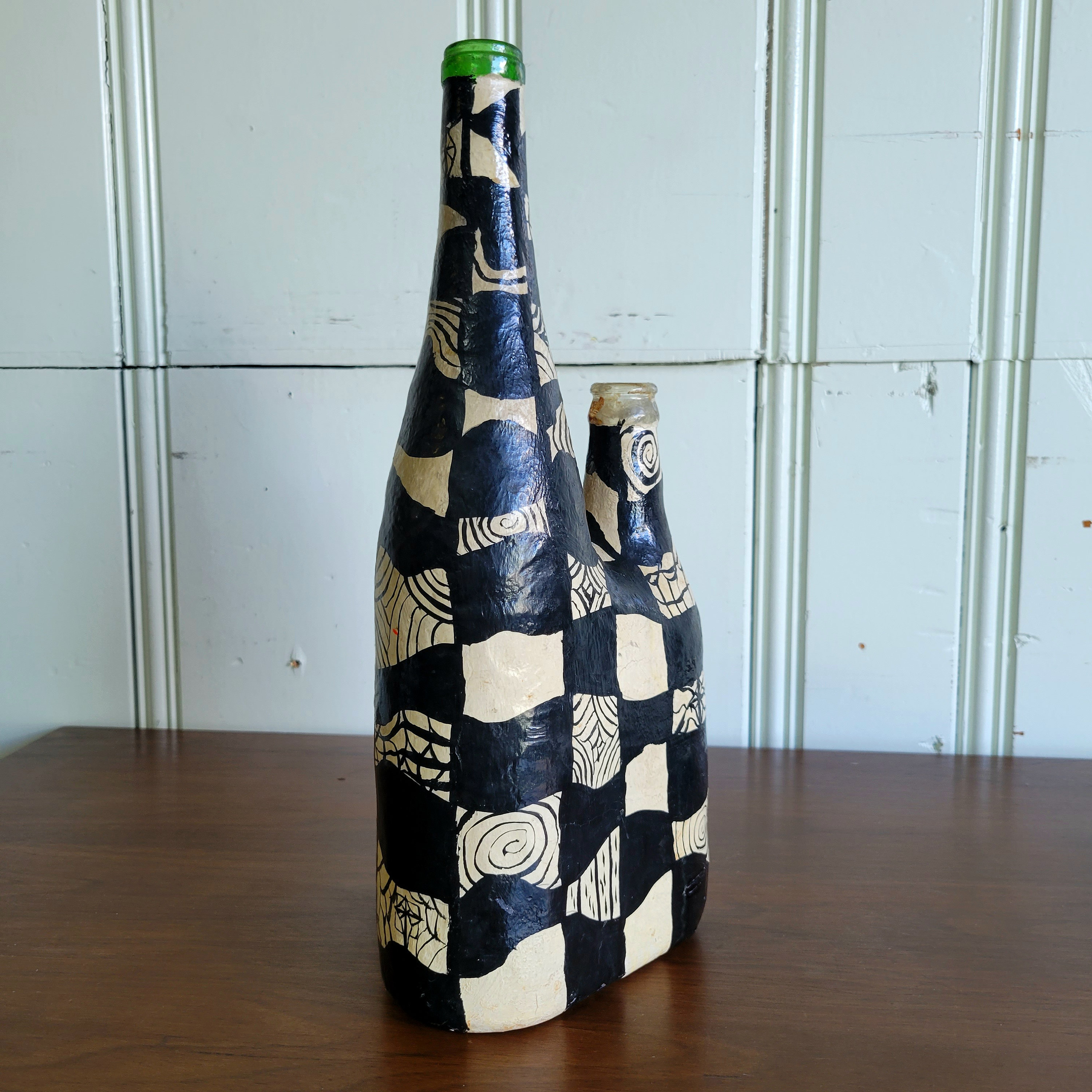 1950s Paper Mache Abstract Bottle Art Sculpture - Etsy