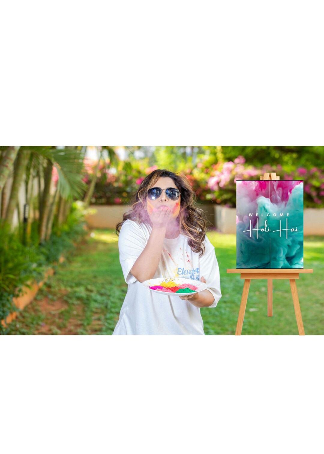 Holi Decor Holi Hai Indian Festival Welcome Guest Board Holi Party ...