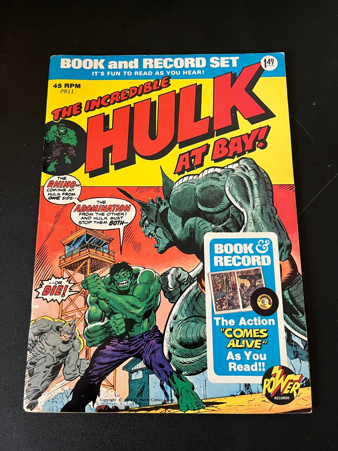 The Incredible Hulk at Bay! Book and Record Set - Etsy