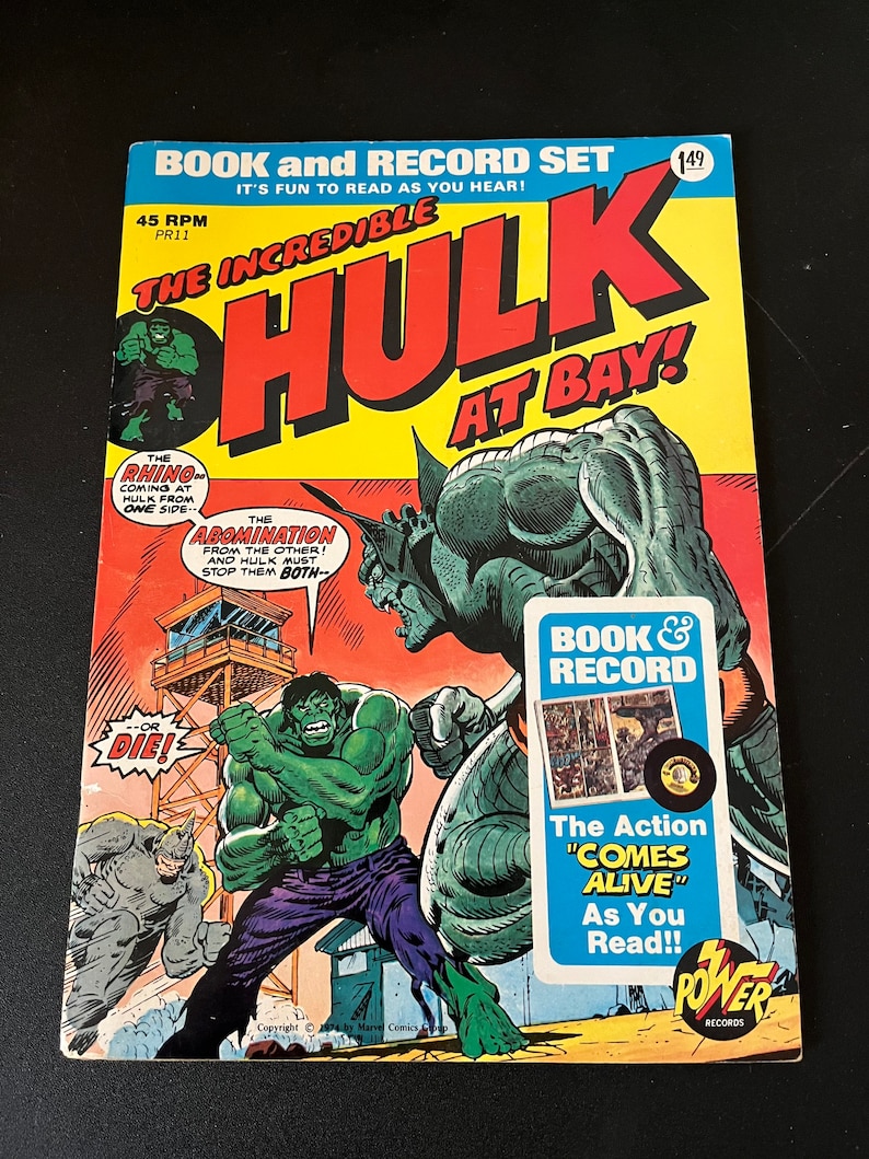 The Incredible Hulk at Bay! Book and Record Set - Etsy