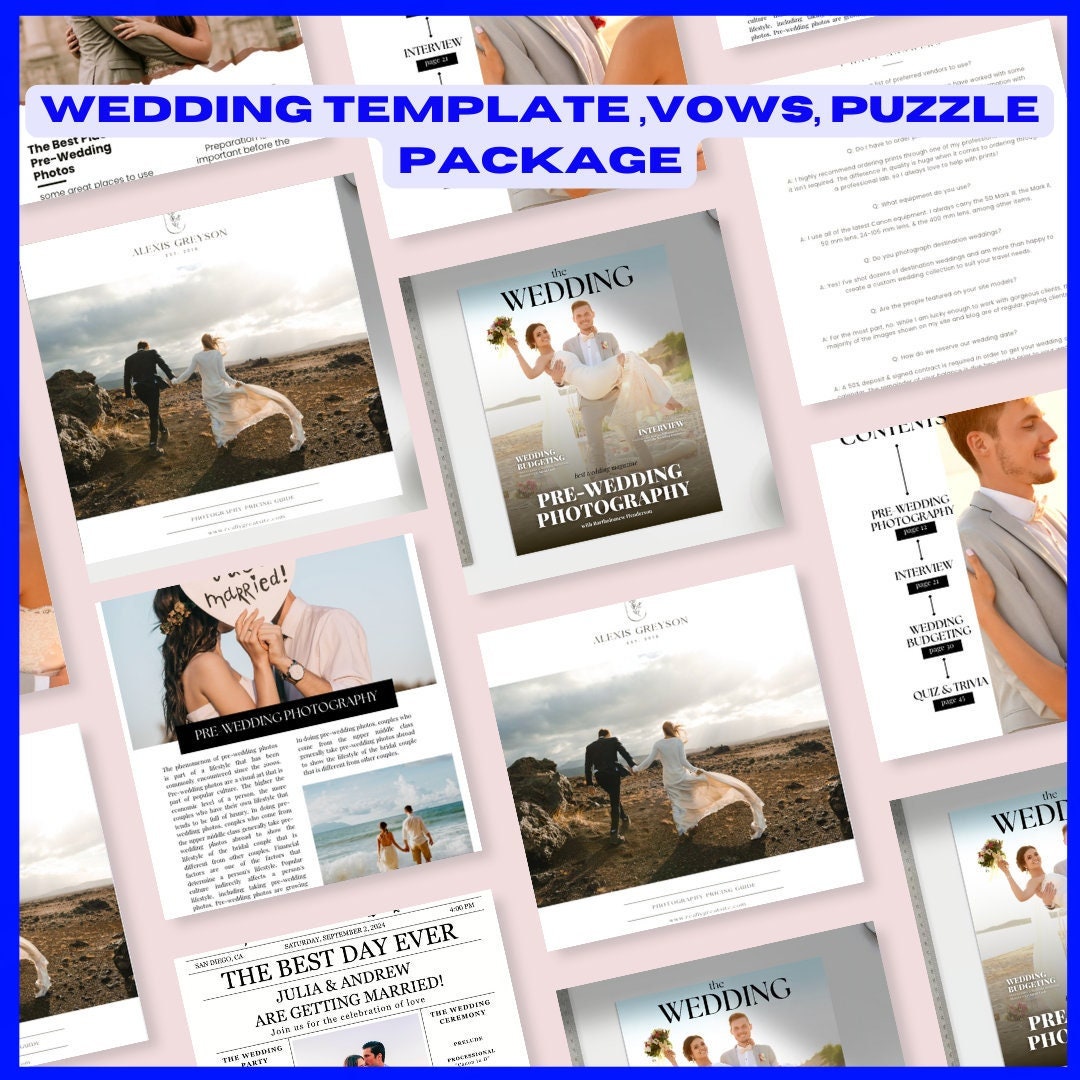 Canva Wedding Planner Template Bundle - Etsy