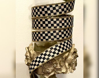 Mackenzie Childs Courtly Check Ribbon - Etsy