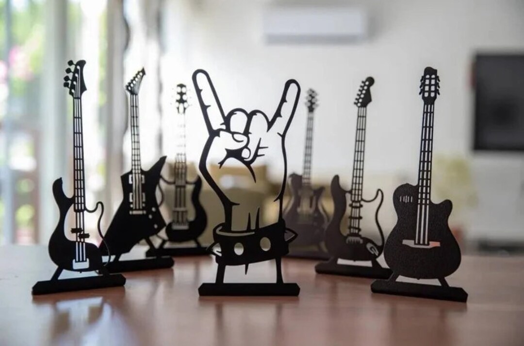 7 Pieces Guitar Desktop Decor,set of 7 Guitar Desktop Decor,metallica ...