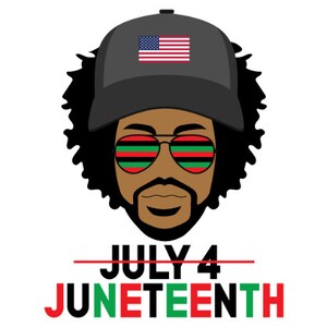 Black Man 4th of July, Juneteenth PNG African American July 4 PNG ...