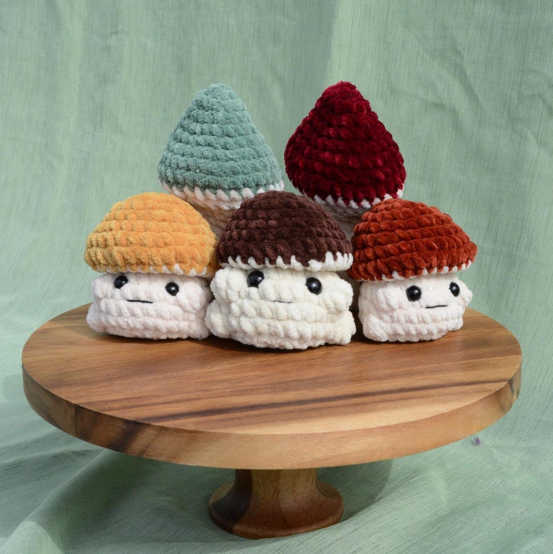 Crochet Pop-up Mushling Plushie With Butt: Handmade Amigurumi Stuffed ...