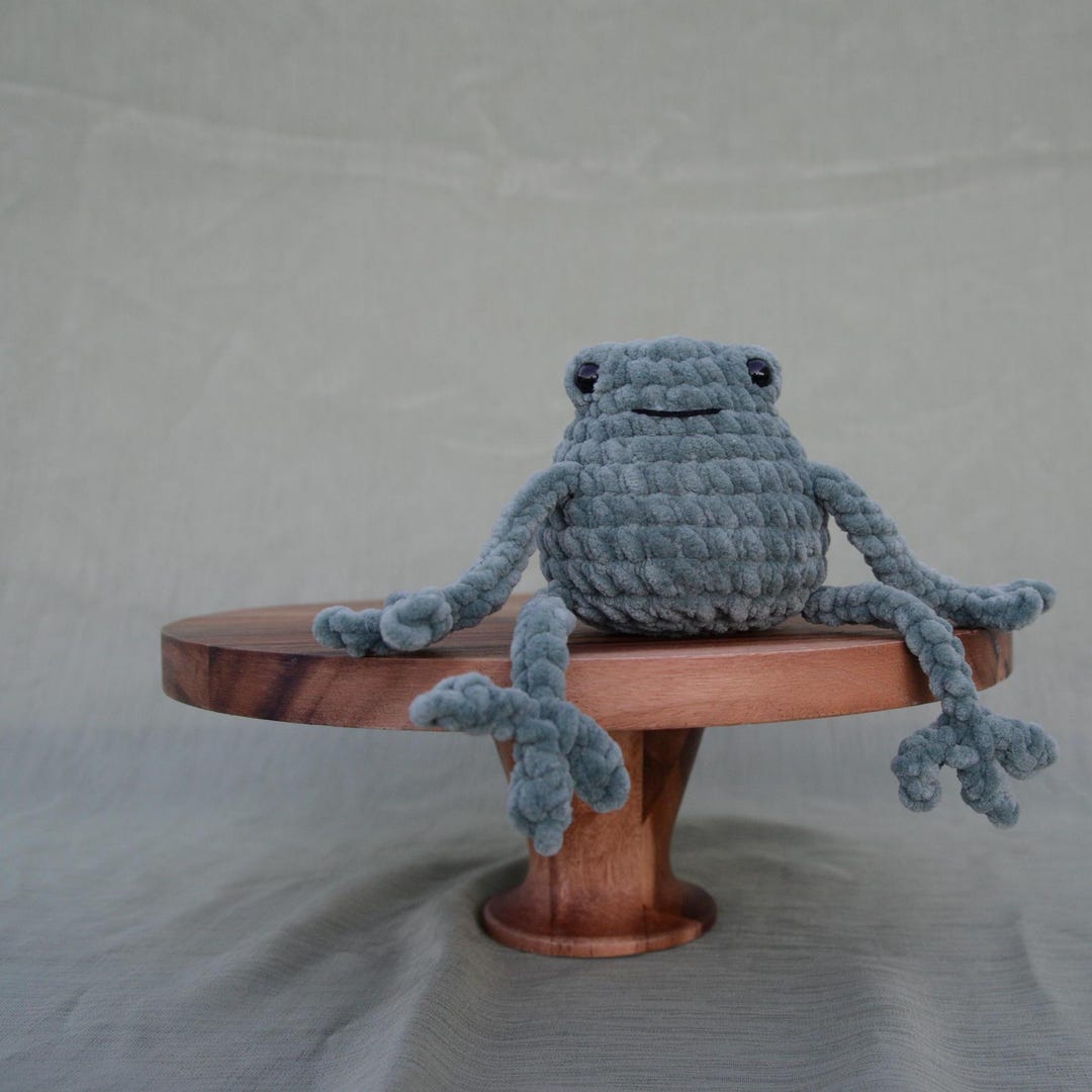 Crochet Leggy Frog Plushie Lovey Stuffy Soft Fuzzy Squishy Handmade ...