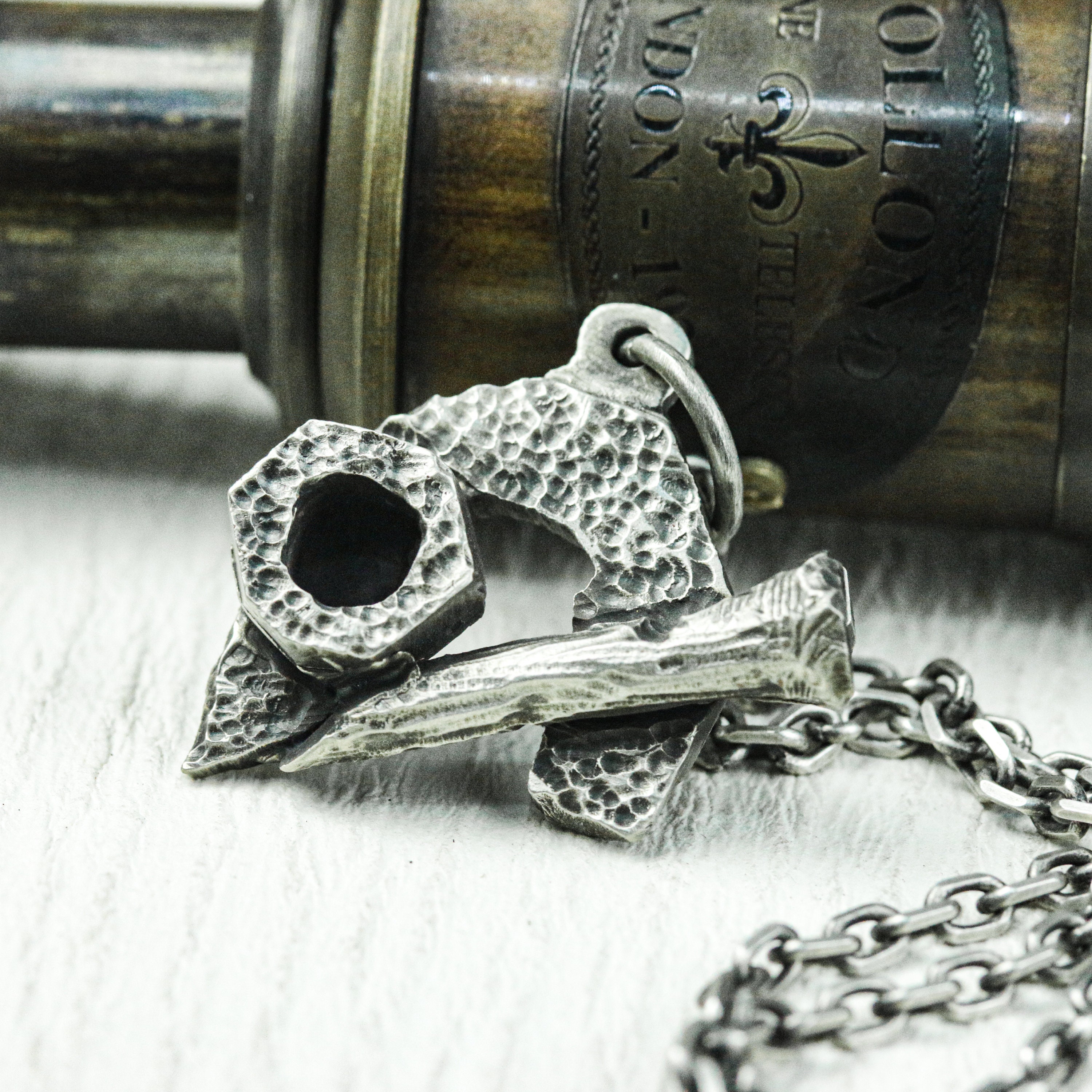 Magnetic Rivets and Screws, Industrial Design Unique Silver Pendant ...