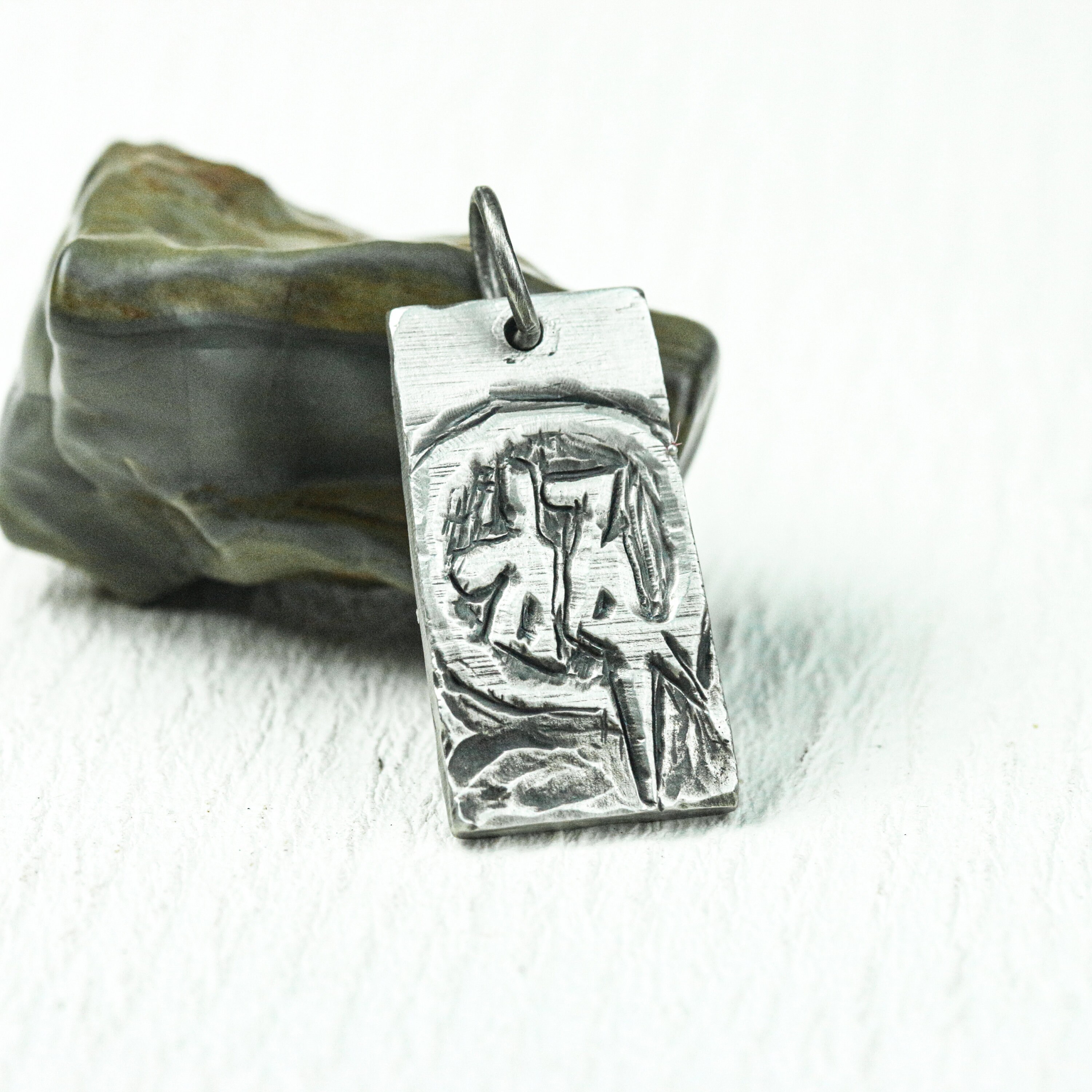 925 Silver Handmade Silver Pendant Necklace, Naturally Simply Beat ...