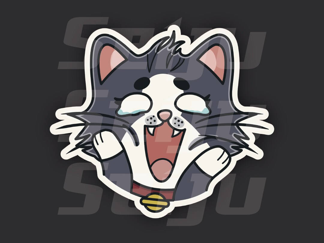 Scared Cat Sticker | Die-cut | Vinyl Sticker | Kawaii Animal | Kitty ...