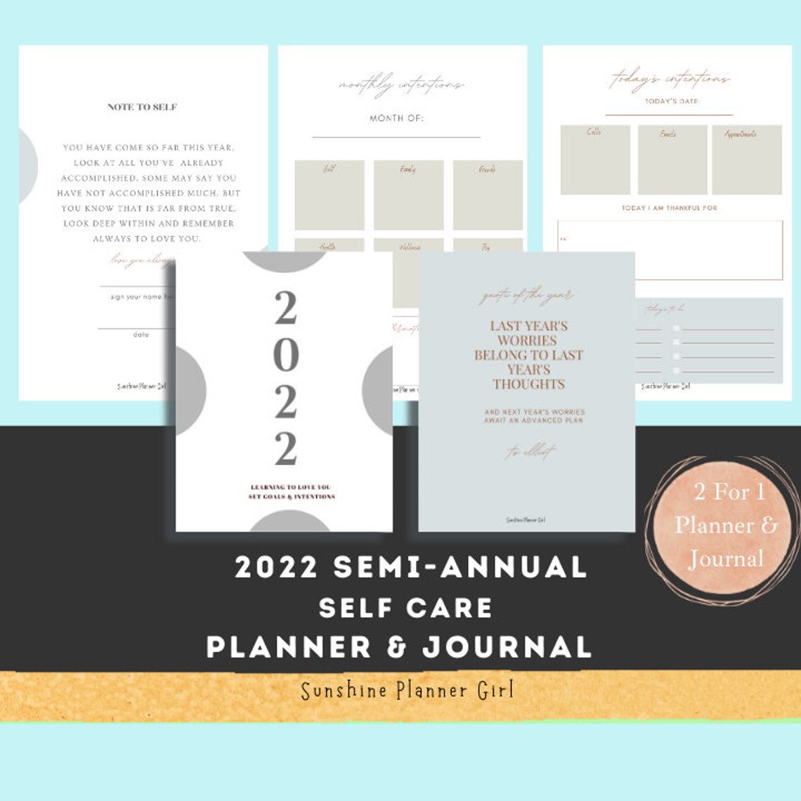 Undated 2022 Self Care Printable Planner Undated Self Care - Etsy