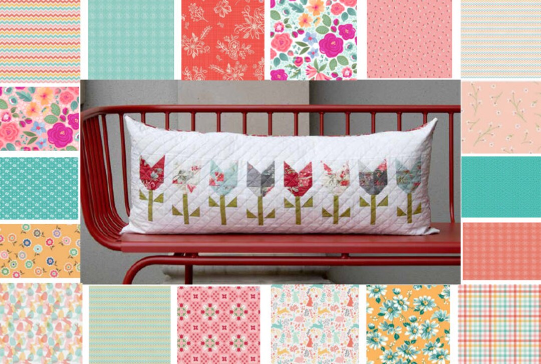 Lori Holt Tulip Bench Pillow Kit Using Lori Holt Collection Fabrics - Etsy
