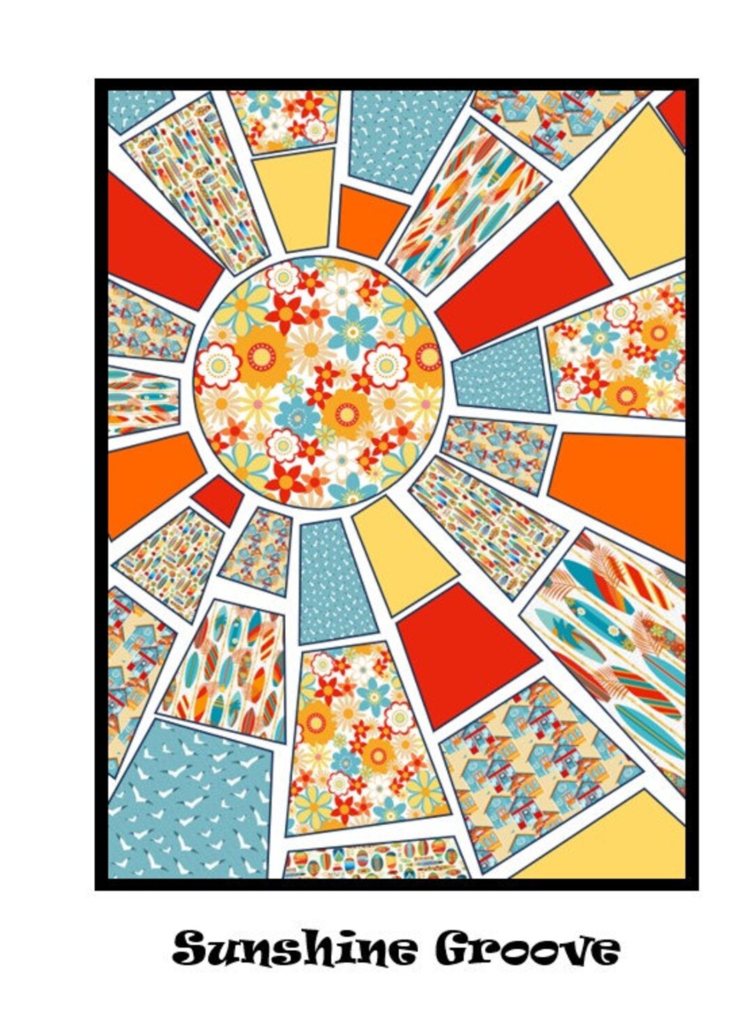 Sunshine Groove Quilt Kit, Summer Sun Quilt, Home Decor - Etsy