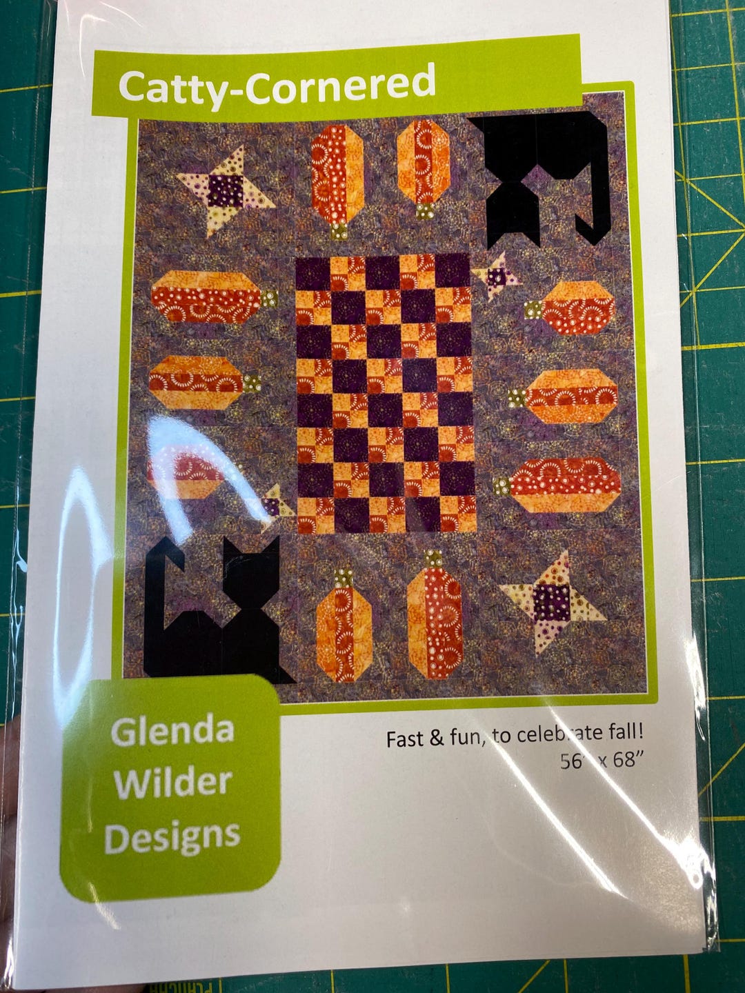 Catty-cornered Halloween Quilt Pattern by Glenda Wildee Designs - Etsy
