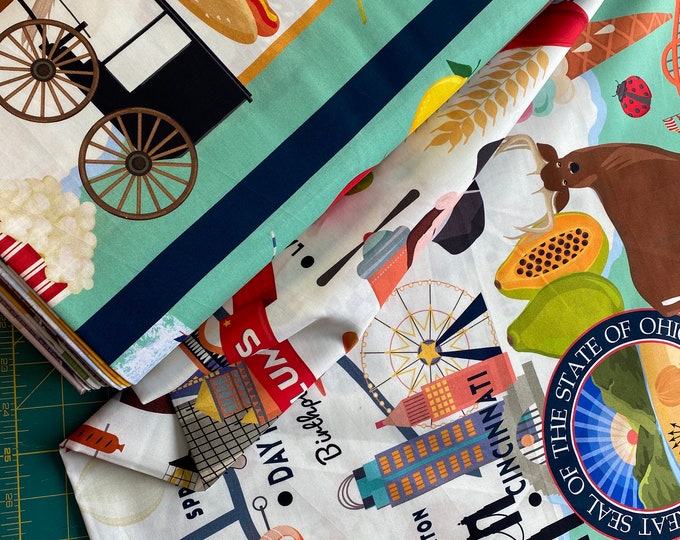 All Ohio Shop Hop Panel, 2023 Shop Hop Fabric Collection, QT Fabrics ...