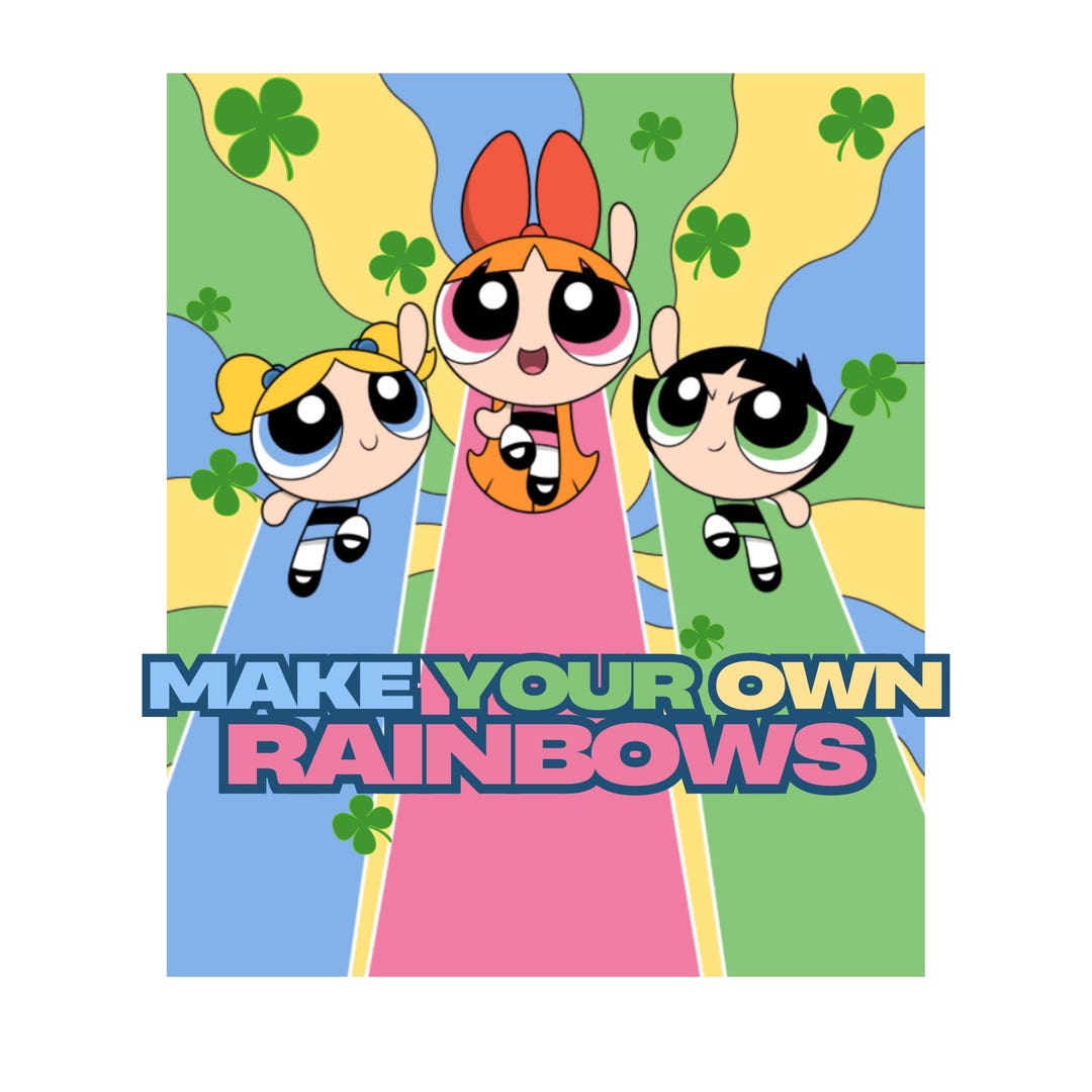 St Patrick’s Day Powerpuff Girls Rainbow Digital Downloadable Image - Etsy