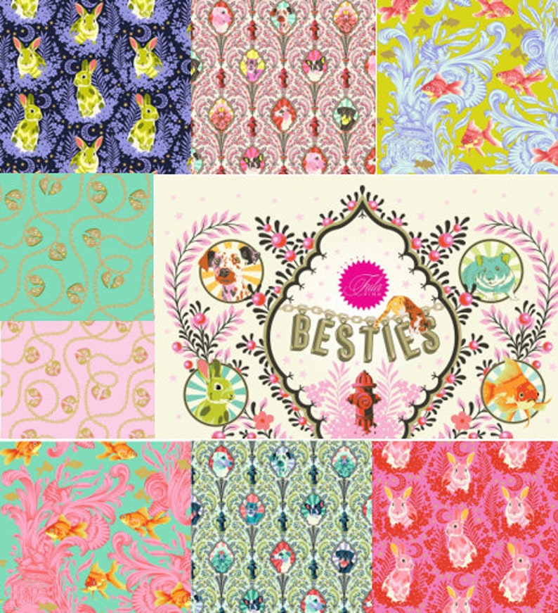 Tula Pink Besties Charmed Life Broken Zig Zag Quilt Kit, Pattern and ...