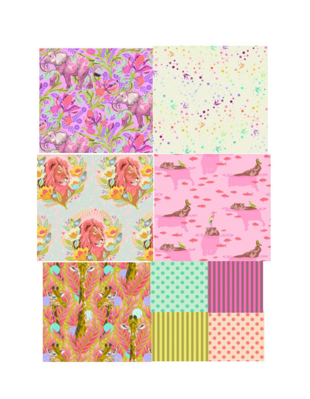 3 Yard Quilts Tula Pink Everglow, Neon True Colors, and Fairy Dust ...