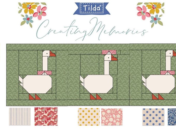 Tilda Table Runner Tildas World Winter Creating Memories Goose Family ...