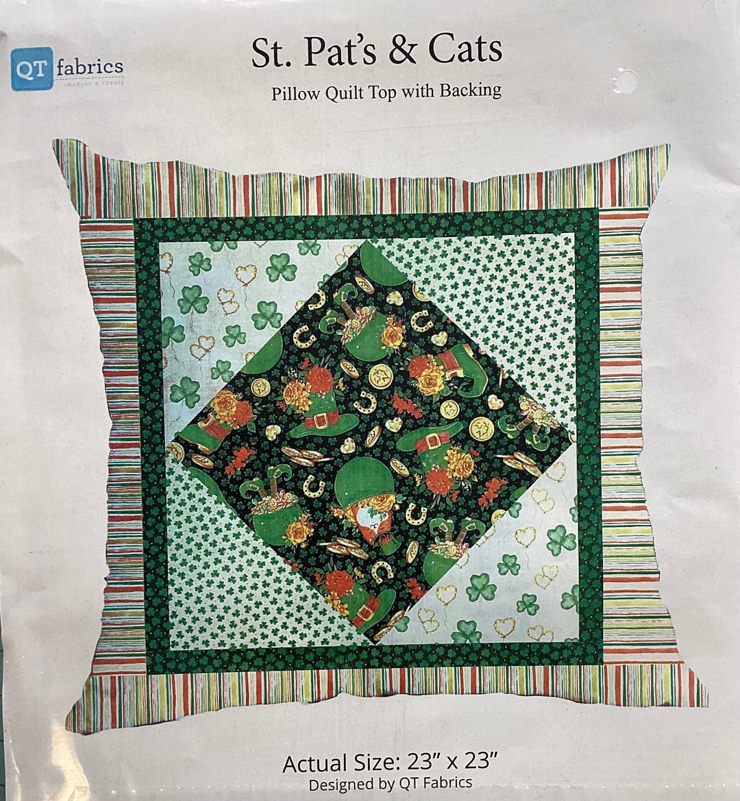 St Pats Cats Pillow Sewing Kit, St Patrick’s Day Home Decor, Couch ...
