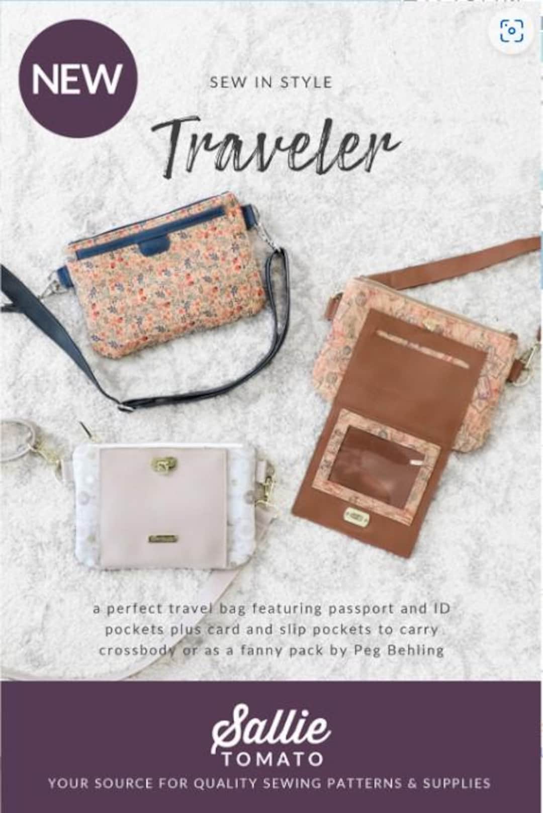 Sallie Tomato Traveler Purse Pattern - Etsy