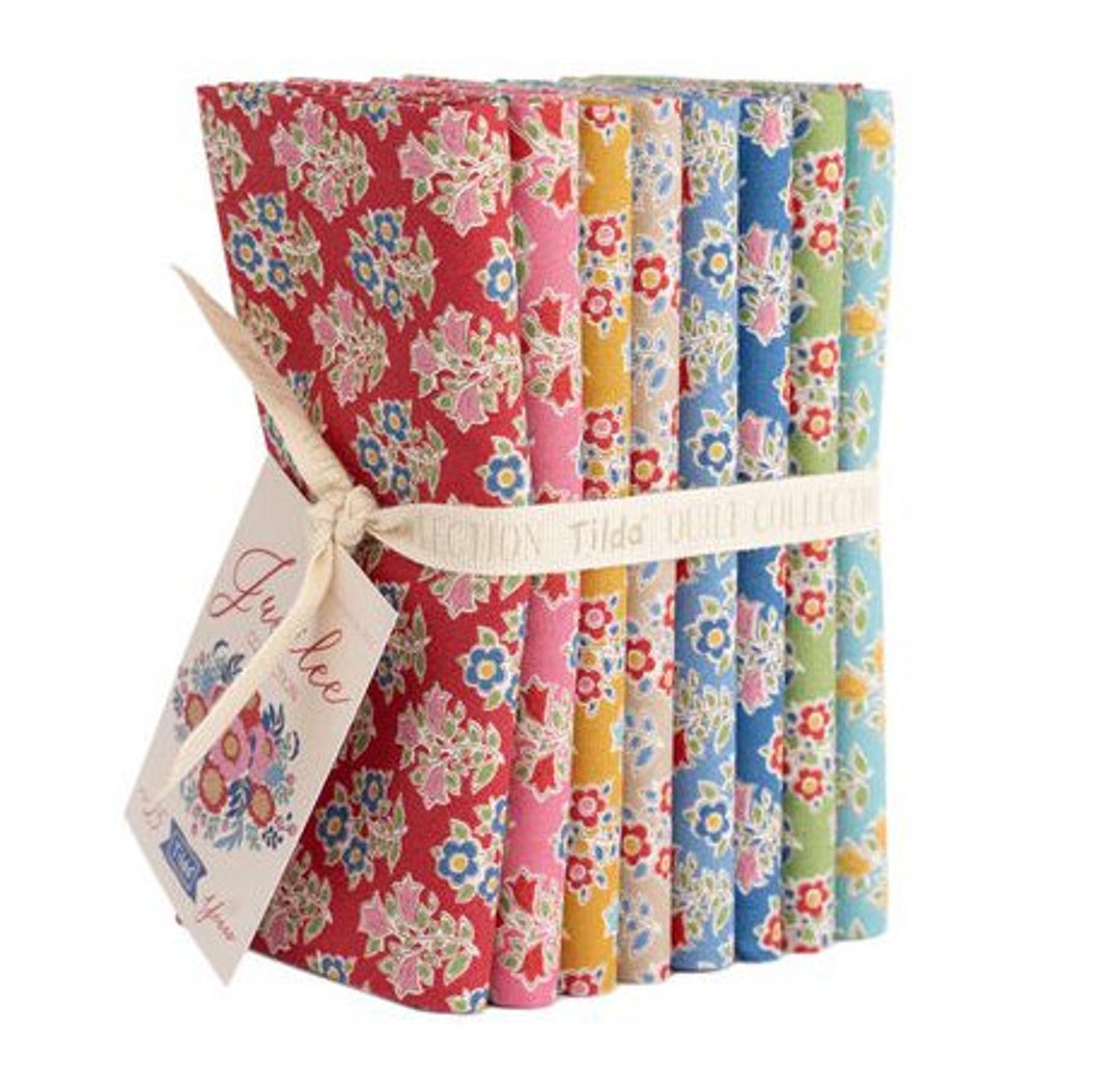 Tildas World Jubilee Collection Farm Flowers Fat Quarter Bundle 8 ...