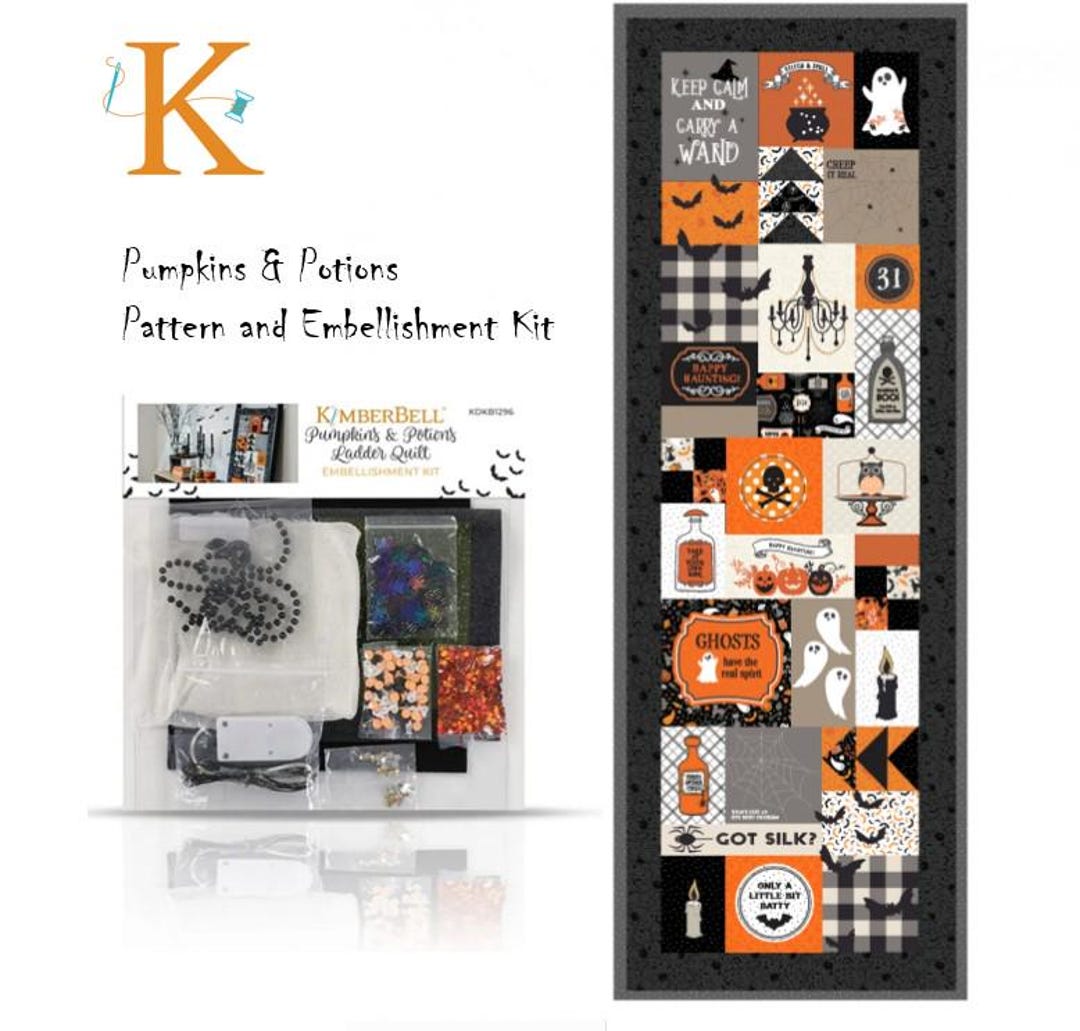 Pumpkins and Potions Ladder Quilt and Embellishment Kit, Kimberbell ...