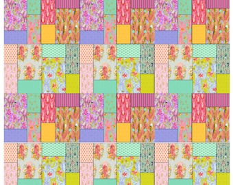 Tula Pink Tabby Mountain Quilt Fabric Kit With Everglow, Besties, and ...