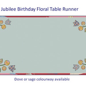 Tilda Table Runner Tildas World Jubilee Birthday Floral Table Runner ...