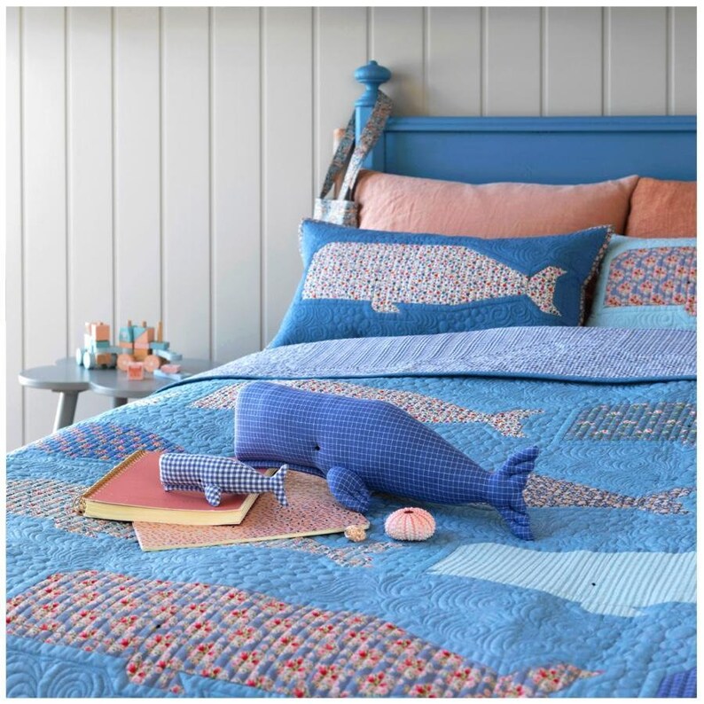 Tildas World Whale Home Decor Stuffed Figure Pattern Instructions Kit ...
