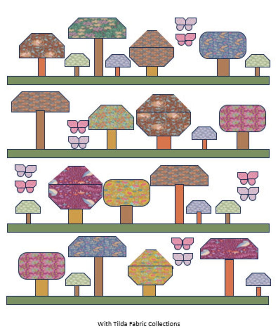 Tilda Quilt Kit Tilda's World Hibernation Gingiber's Forage Combination Quilt Kit Mushroom Home ...