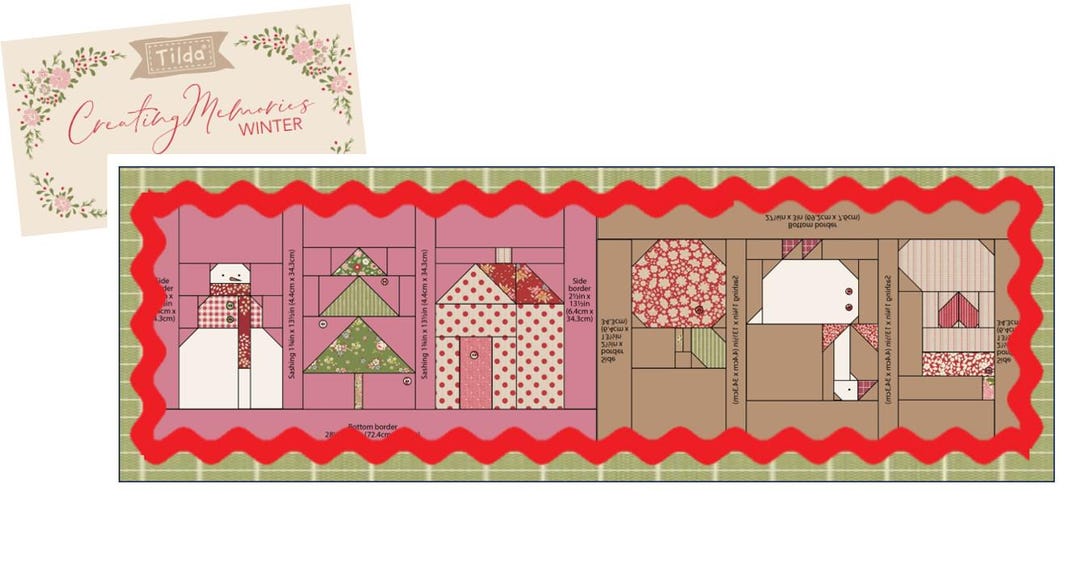 Tilda Table Runner Tildas World Winter Creating Memories Christmas ...