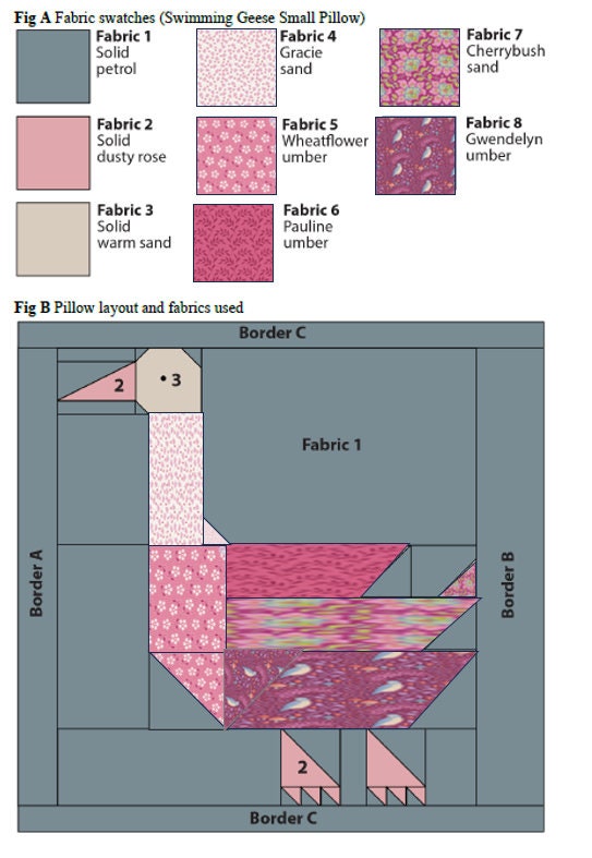 Tilda Pillow Tildas World Swimming Goose Pillow Pattern Instructions ...