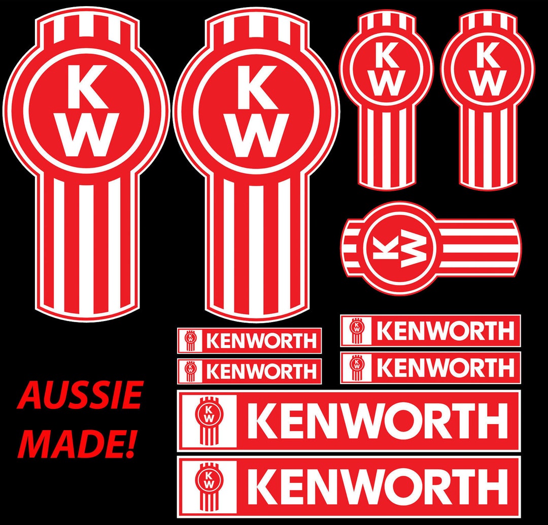 11 X KENWORTH Truck Emblem Decal Sticker Pack Dash Bullbar Bonnet Semi ...