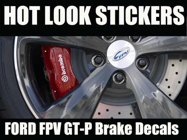 Brembo Ford Brake Caliper Hi Temp Vinyl Decals Stickers X 4 Suit FPV GT ...