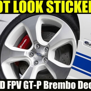 Brembo Ford Brake Caliper Hi Temp Vinyl Decals Stickers X 4 Suit FPV GT ...
