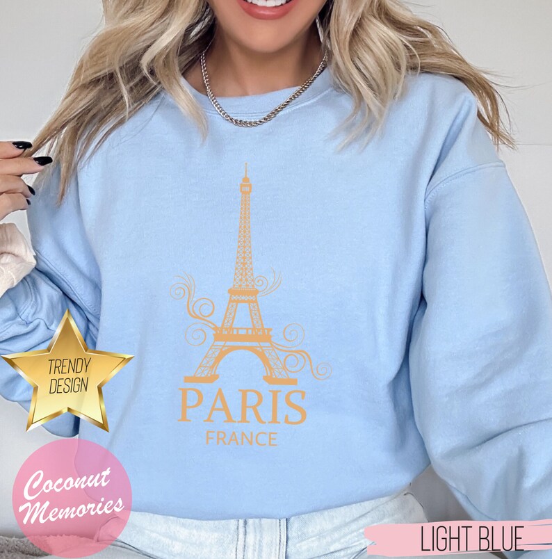 Paris France Designer Sweater, Eiffel Tower Sweater, Paris France 2024 ...