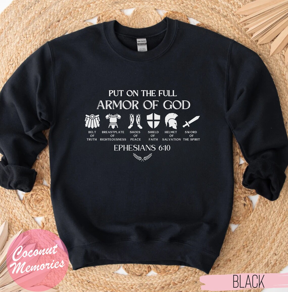Armor of God Sweater, Ephesians Sweatshirt, Christian Bible Verse Gift ...