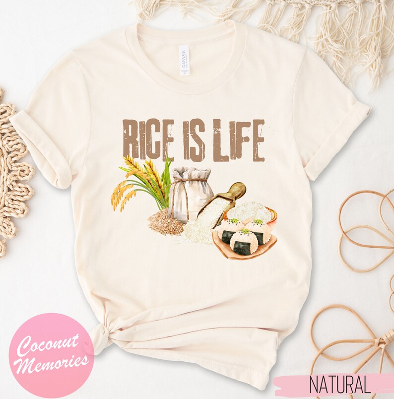 Rice is Life Shirt, Raised on Rice Tshirt, Cycle of Rice, Foodie Gift ...